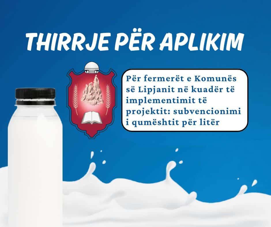 THIRRJE PUBLIKE PËR APLIKIM - Komuna e Lipjanit